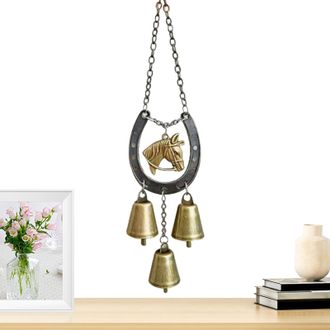 Generico Windspiel aus Eisen mit Glocke, die einen weichen Klang erzeugt, Pferdedekoration f&uuml;r zu Hause, f&uuml;r M&auml;nner, Frauen, Liebhaber, Haus, Weihnachten, Outd