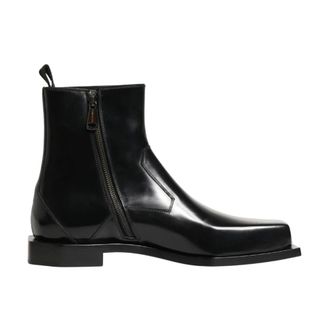 Dolce & Gabbana Homme, Chaussures, Noir, Taille: 45 EU Bottines en cuir &agrave; fermeture &eacute;clair