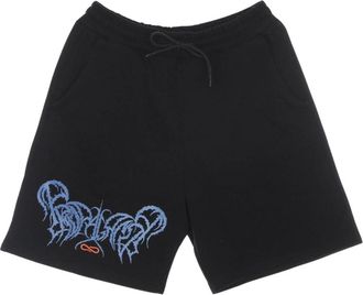 PROPAGANDA Schwarze Sweatshorts Elastischer Bund Leicht - - Shorts - Herren - Schwarzk - XL