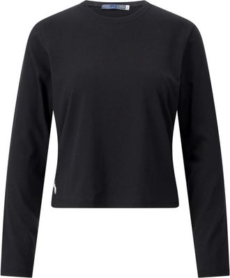Polo Ralph Lauren Femme, Tops, Noir, Taille: 42 FR Chemise &agrave; Manches Longues en M&eacute;lange de Coton
