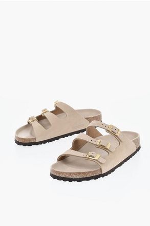 Birkenstock Leather Slides FLORIDA with Triple Buckle size 40