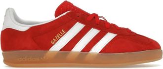 adidas Low-Top Sneaker - adidas Gazelle Indoor Better Scarlet - Gr. 42_2_3 - in Wei&szlig; - f&uuml;r Damen