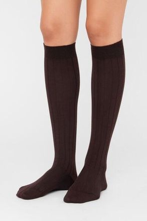 Calzedonia Lange Socken Mit Rippmuster Braun