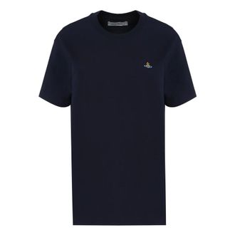 Vivienne Westwood Femme, Tops, Bleu, Taille: 36 FR T-shirt Classique Orb Multicolore