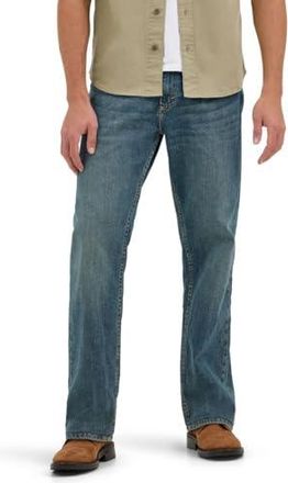 Wrangler Free-to-Stretch Relaxed Fit Jean, Teinte Grise, W36/L32 Homme
