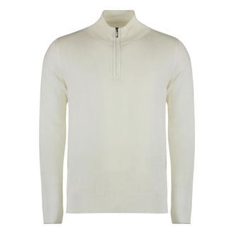 Moorer Gerippter Wollrollkragenpullover - - Knitwear - Herren - Wei&szlig; - XL
