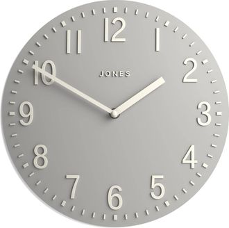 Jones Clocks Chili wanduhr | Moderne Konvexe Uhr | 30cm | Hellgrau | Zeitgen&ouml;ssischer Charme, ideal f&uuml;r k&uuml;che, Wohnzimmer, b&uuml;ro oder Schlafzimmer