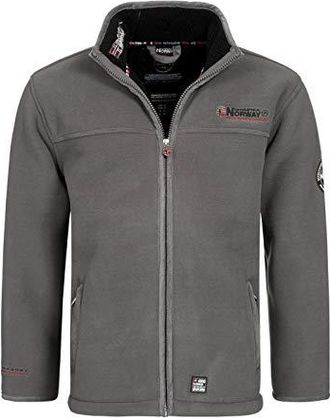 Geographical Norway UREKA Homme Veste Polaire Chaud teddyfell Doublure GR. S-XXXL - Gris, XXL