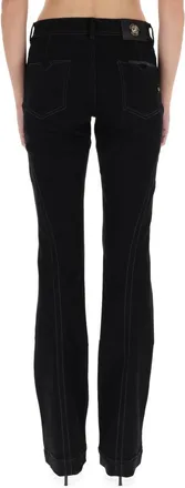 Versace Jeans Couture Zipper Detail Cotton Trousers - Black