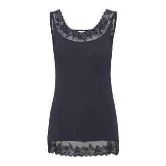 Cream Haut Bleu Marine en Dentelle - Femme - Tops - Bleu - Taille: 36 FR