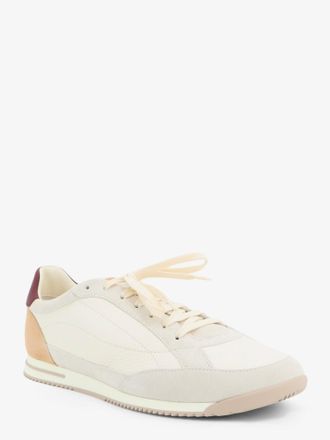 Brunello Cucinelli Mens Leather Sneakers With Suede Inserts White Trainers