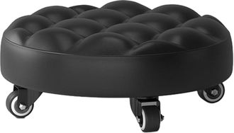 Generic Bodenstuhl für Erwachsene - PU-Lederoberflächen, kompakte Rollhocker | Robustes Low-Profile-Design, Mehrzweck-4-Rad-Basis für Innenreinigung, Wartung 