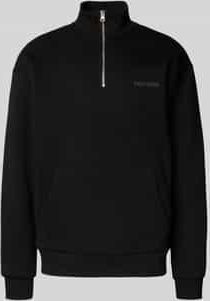 Review Sweatshirt mit Stehkragen und Reißverschluss