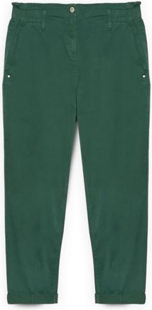 Fiorella Rubino Femme, Pantalons, Vert, Taille: 44 FR Pantalon Ballon en Coton