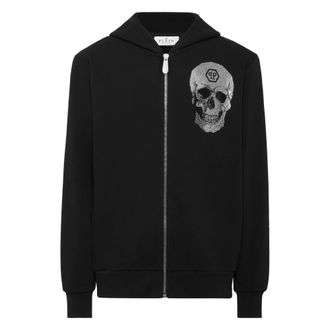 Philipp Plein Homme, Sweatshirts et sweats &agrave; capuche, Noir, Taille: XS Zip-throughs