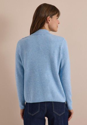 Cecil Stehkragenpullover aus softem Materialmix