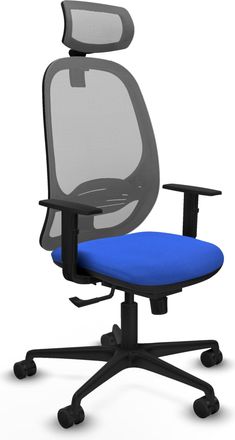 Piqueras y Crespo Computerstuhl Cilanco mit 1D-Armlehnen, h&ouml;henverstellbarer Lendenwirbelst&uuml;tze und Kopfteil, h&ouml;henverstellbar und neigbar. Ausgestattet mit 3 Positione