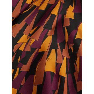 Emilio Pucci Baiadera Print Silk Twill Scarf - Red