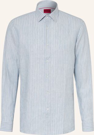 HUGO BOSS Hugo Leinenhemd Valerio Modern Fit blau