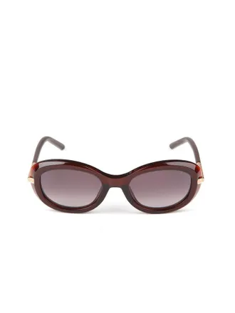Furla SFU984 Oversized Acetate Sunglasses - Burgundy