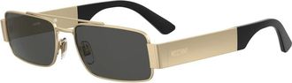 Moschino Ros&eacute;goldene Sonnenbrille mit grauen Gl&auml;sern - - Accessories - unisex - Gelb - 57 MM