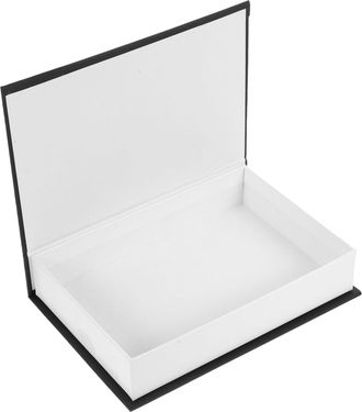 Hemobllo Dekorative Buchbox aus Karton Vintage Aufbewahrungsbox zum &Ouml;ffnen Platzsparend f&uuml;r Schmuck und Schl&uuml;ssel Schwarze Buchattrappe f&uuml;r B&uuml;cherregal und B&uuml;r