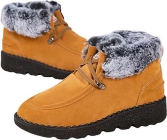 Generic Bottines dhiver pour femme - Rembourr&eacute;es en coton - Chaudes - Doublure en fourrure - Chaussures de marche, kaki, 42.5 EU