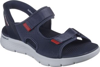 Skechers Herren Slip-Ins Go Walk Flex Easy Entry Sandalen Sport, marineblau/rot, 47.5 EU