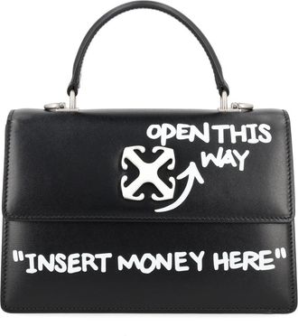 Off-white Womens Handbag Jitney 1.4 Black Calf Leather Handbags Hand Bags