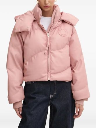 Fiorucci Gesteppte Jacke mit Logo-Patch - Rosa