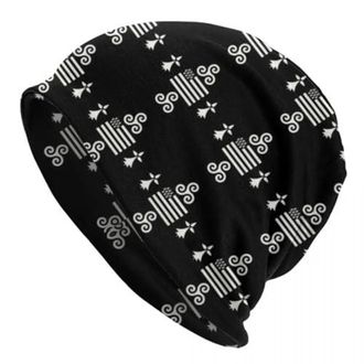 Generic Casquettes de Baseball pour Hommes Skullies Breton personnalis&eacute;es Casquettes Tricoter dHiver Unissex Chapeau dHiver Brittany Breizh Ermine Triskel Bon