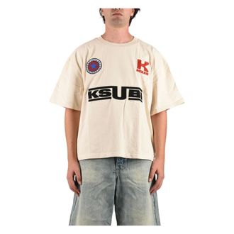 Ksubi T-shirt &agrave; col rond - Homme - Tops - Beige - Taille: 2XL