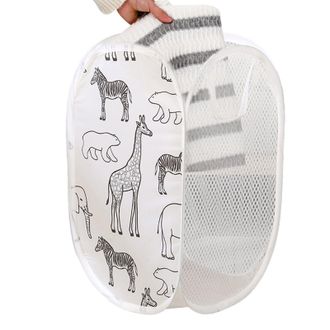 Generico W&auml;schesammler aus Netzstoff - faltbares Netzgewebe mit Giraffen-Design, tragbar, leicht, platzsparend, f&uuml;r Studentenwohnheime