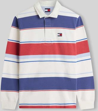 Tommy Jeans Regular Fit Rugbyshirt aus reiner Baumwolle