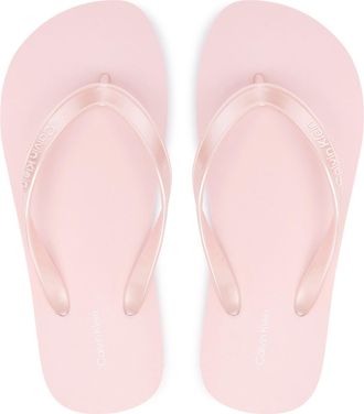 Calvin Klein Zehentrenner Calvin Klein Flip Flop Tpu Metallic HW0HW02956 Hellrosa
