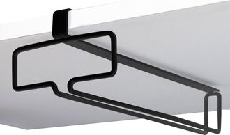 Generic Stielglashalter - Weinregal, Hängeständer | Stahlrahmen, kompaktes Design, rostfreie Oberfläche, rutschfeste Gleitschiene für Arbeitsplatten, Schränke