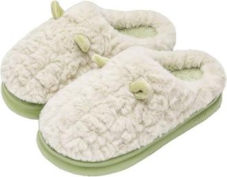 Generic Pantoufles &agrave; semelle &eacute;paisse pour femme - Pantoufles pelucheuses pour femme - Chaussures dint&eacute;rieur mignonnes pour lint&eacute;rieur et lext&eacute;rieur - Pantoufl