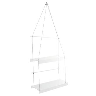 NUOBESTY Doppellagiges Hängeregal für Pflanzen Transparentes Fensterregal aus Robustem Material Blumentopfhalter für Indoor Dekoration und Pflanzentopfaufhänge