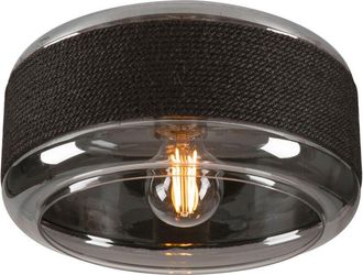 SLV [GEBRAUCHT] B-Ware Slv Deckenlampe Leuchte Pantilo Rope 27 Schwarz Grau Silber Glas Modern