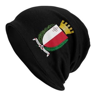 Generic Homme Femme Bonnet &Agrave; Revers Armoiries De Malte Bonnet dhiver Mode Bonnets Tricot&eacute; Classique Bonnets De Ski pour Quotidien Course Patinage