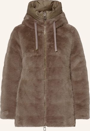 Duno Duno Lightweight-Daunenjacke Andrada Mit Kunstfell beige