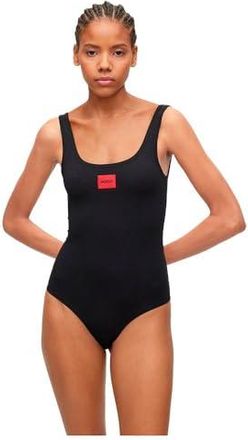 HUGO BOSS Femmes BODYSUIT RED LABEL Body en coton stretch avec étiquette logo rouge