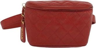 Chanel Pre-owned Cuir sacs-bandouliere - Femme - Pre-owned - Rouge - Taille: ONE Size