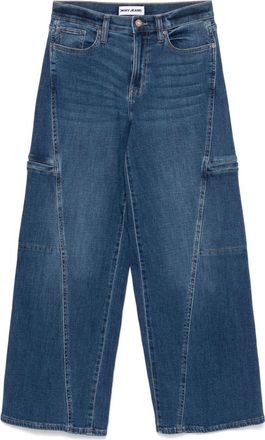 DKNY Weite High-Rise-Jeans - Blau