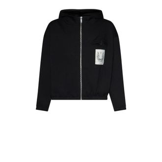 John Richmond Kapuzen-Sweatshirt mit Rei&szlig;verschluss - - Sweatshirts & Hoodies - Herren - Schwarzk - M