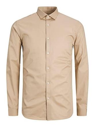 Jack & Jones Jack & Jones Chemise Jprblacardiff pour Homme L/S Noos Haut &agrave; Manches Longues, Poivre Blanc/Coupe : Slim Fit, S