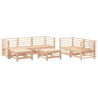 vidaXL 7-tlg. Garten-Lounge-Set Massivholz Kiefer vidaXL