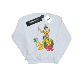 Disney Pluto Christmas Reindeer Sweatshirt f&uuml;r Herren (Wei&szlig;)