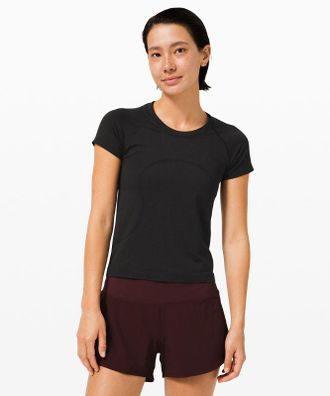 lululemon T-Shirt Swiftly Tech 2.0 Longueur taille pour Femmes - Noir - Taille 10