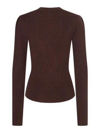More & More Rundhalspullover eleganter Pullover, raffinierte Wickeloptik